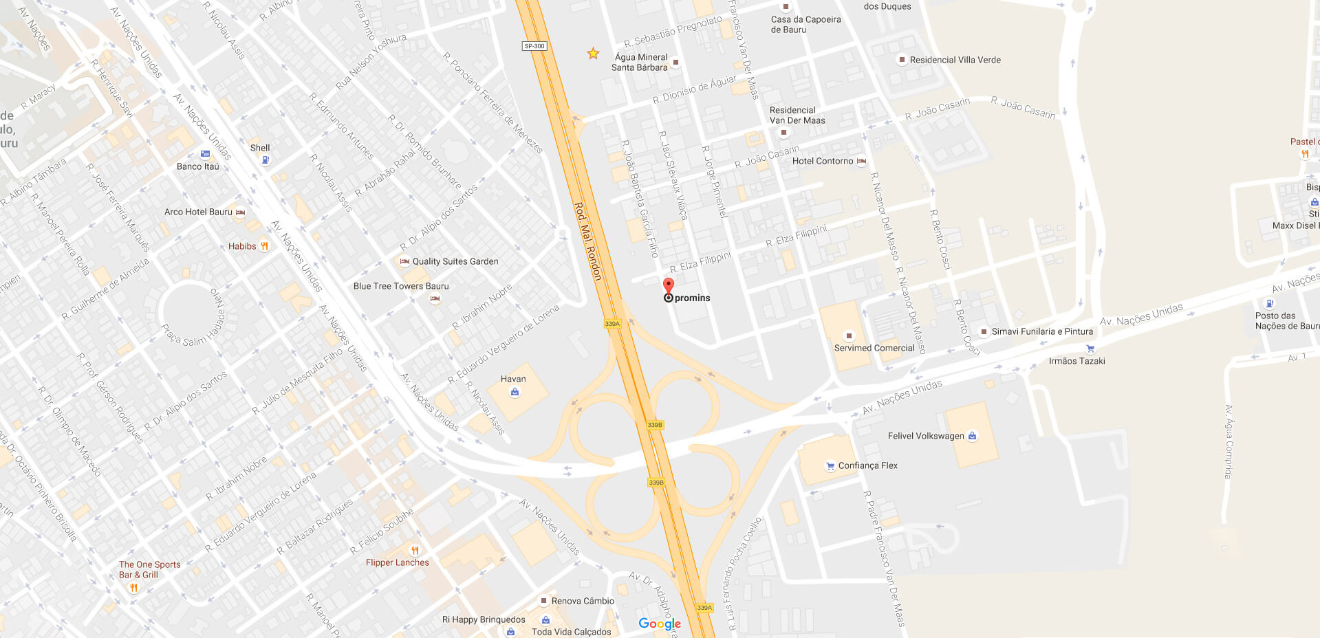 Como chegar Promins Bauru